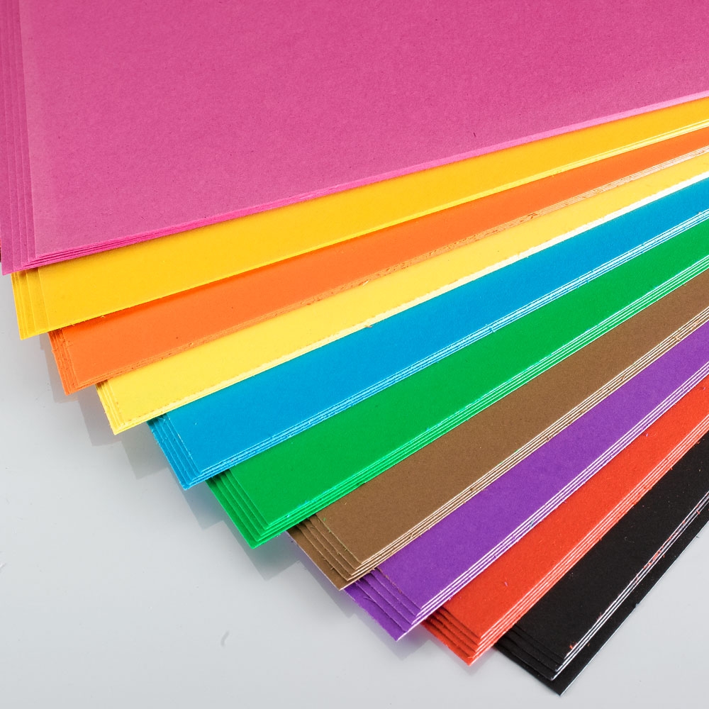 Cardboard Large Sheets In Assorted Colours 635mm X 510mm 210gsm Cardboard Large Sheets In Assorted Colours 635mm X 510mm 210gsm