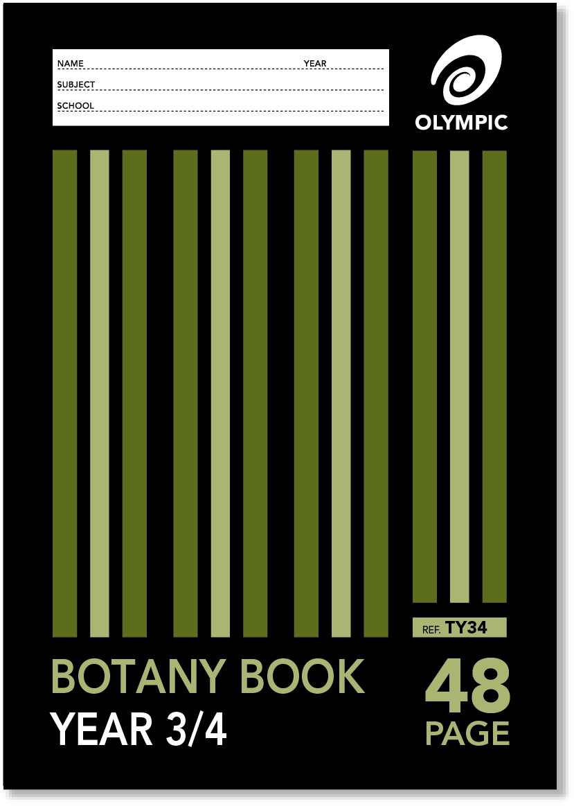 Botany Book A4 48 Page Olympic Stripe Year 3&4 Qld Rule & Plain ...