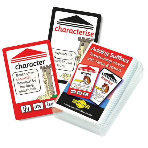 Smart Chute Cards - Adding Suffixes - Transforming Words into Verbs ...
