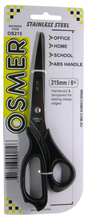 Scissors Large General Purpose Approx 215mm (Black Handle) | Harleys ...