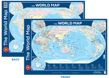 Map of The World Poster | Harleys - The Educational Super Store
