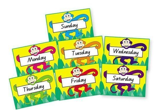 Cards - Days Of The Week A5 (148 x 210mm) | Harleys - The Educational ...