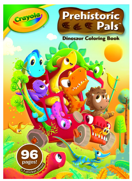Colouring Book 96 Page Crayola Prehistoric Pals Dinosaurs | Harleys ...