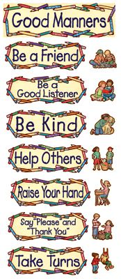 Good Manners Mini Bulletin Board | Harleys - The Educational Super Store